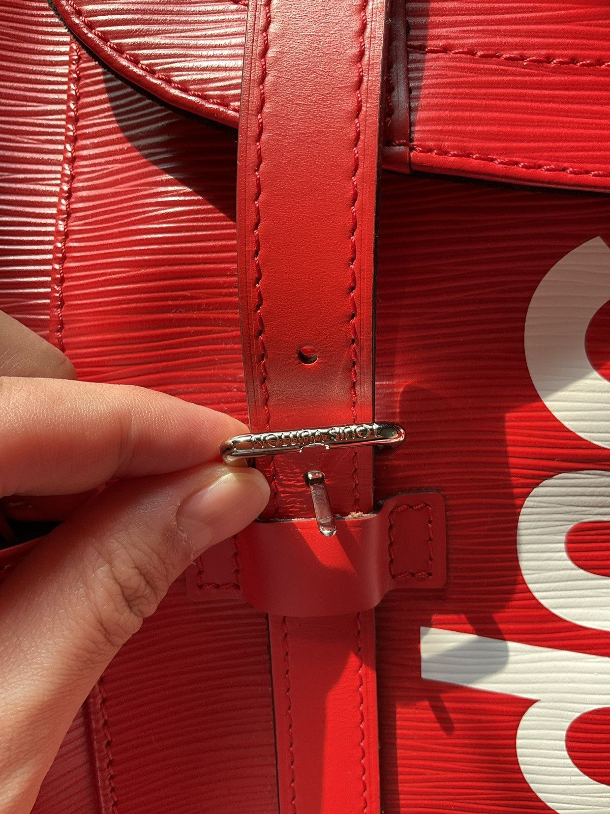 Louis Vuitton LOUIS VUITTON SUPREME BACKPACK CHRISTOPHER PM BAG EPI RED ...