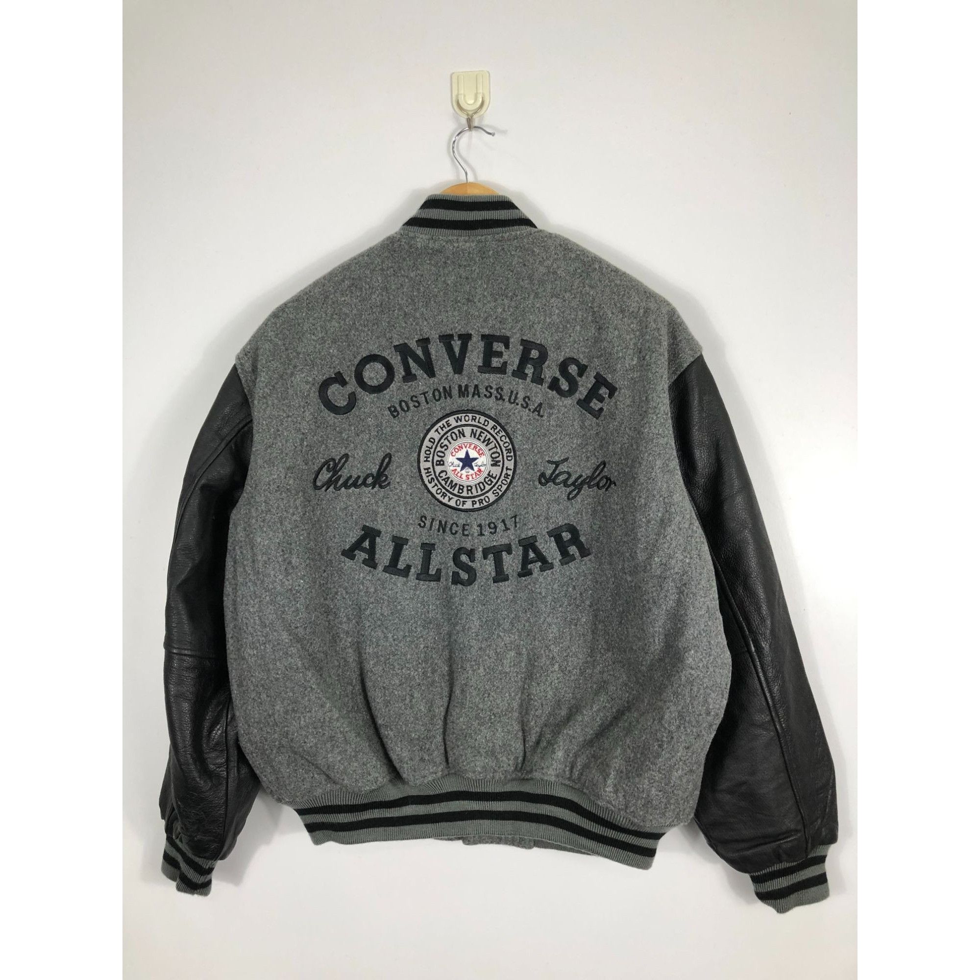 Converse × Varsity Jacket × Vintage Vintage 90s Converse Big Logo ...