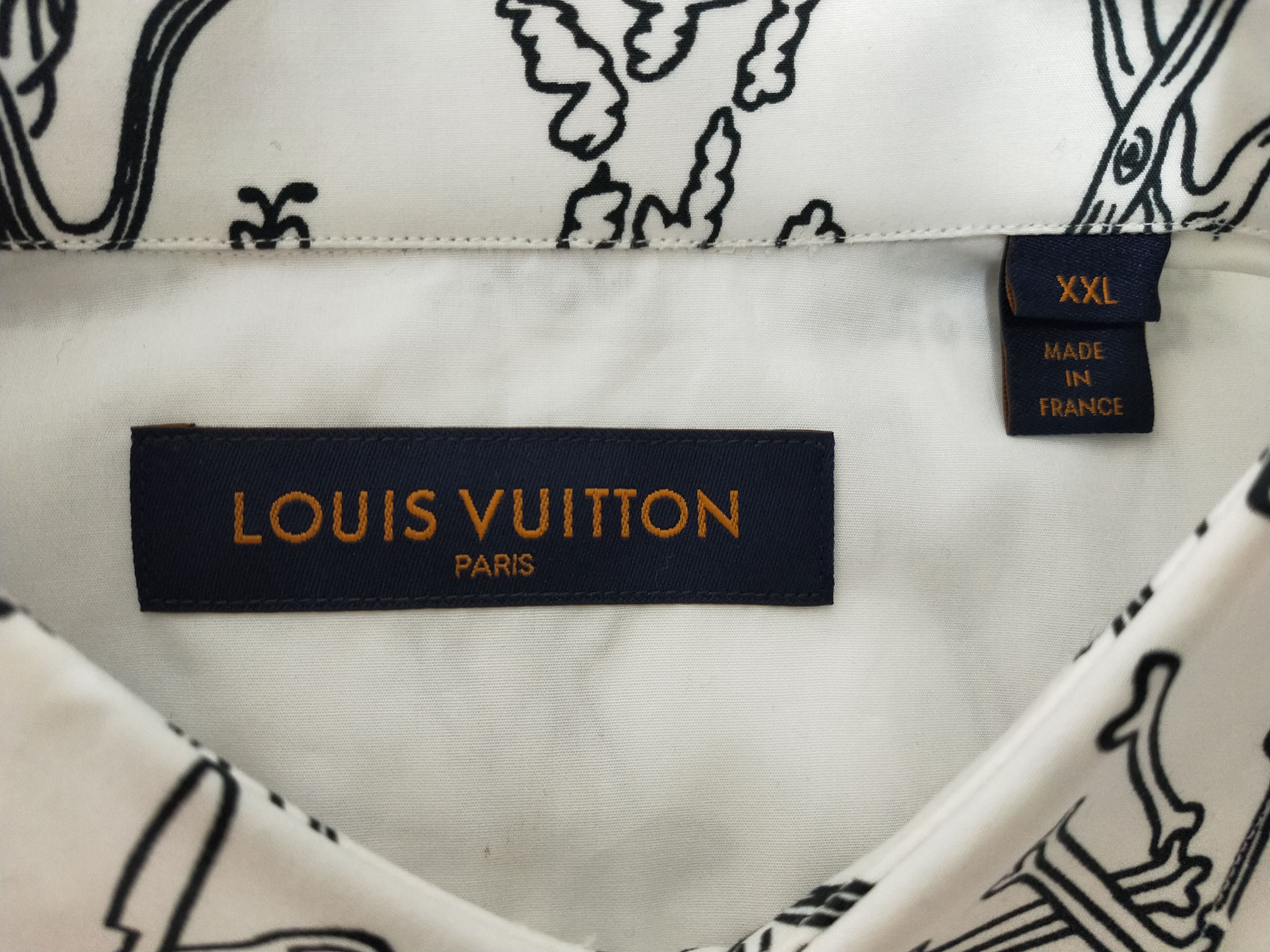 Louis Vuitton × Virgil Abloh Placed Graphic Cartoons Shirt | Grailed