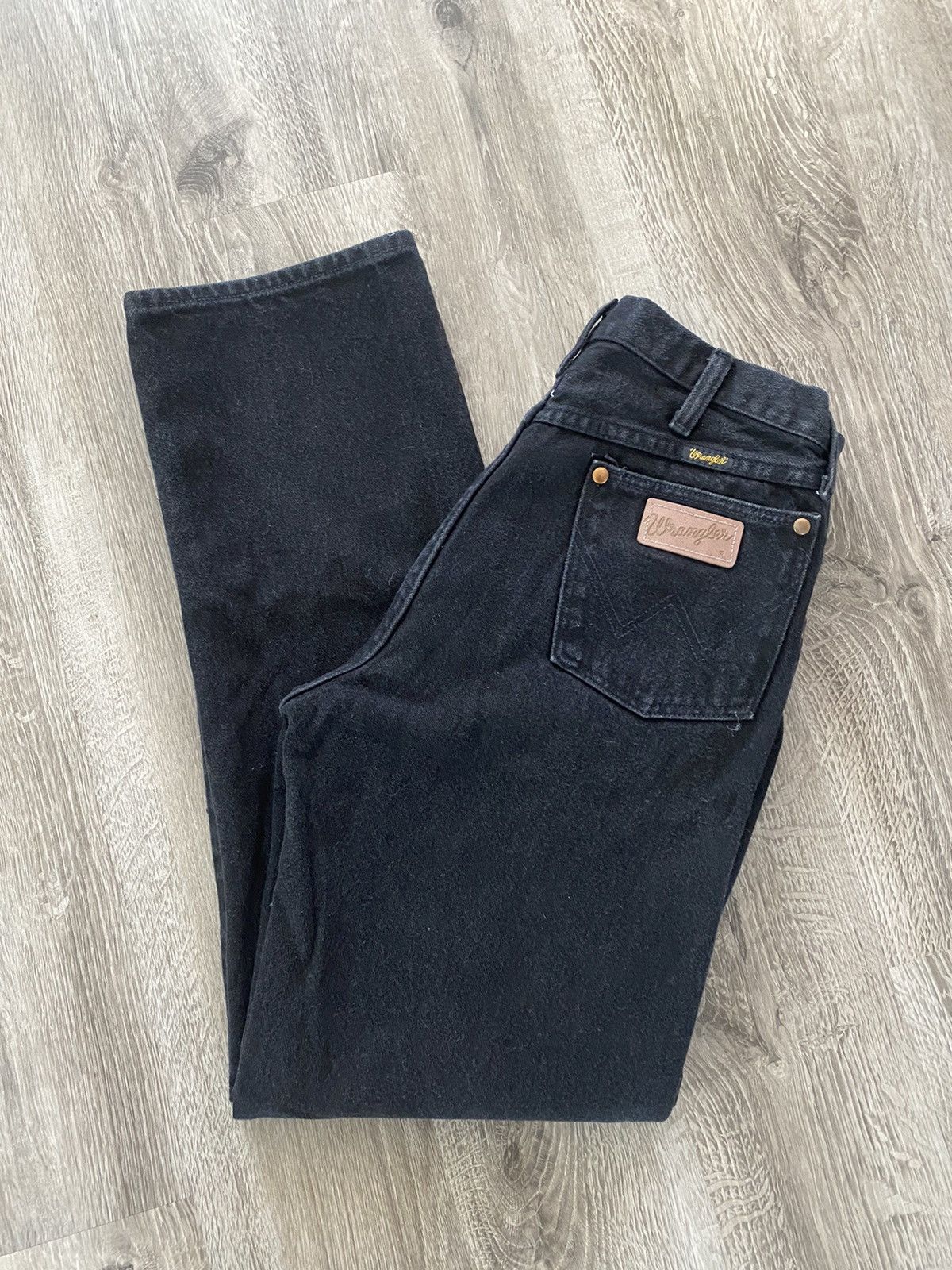 Vintage 90s Vintage Wrangler Black Essential Jeans Denim Faded 501 ...