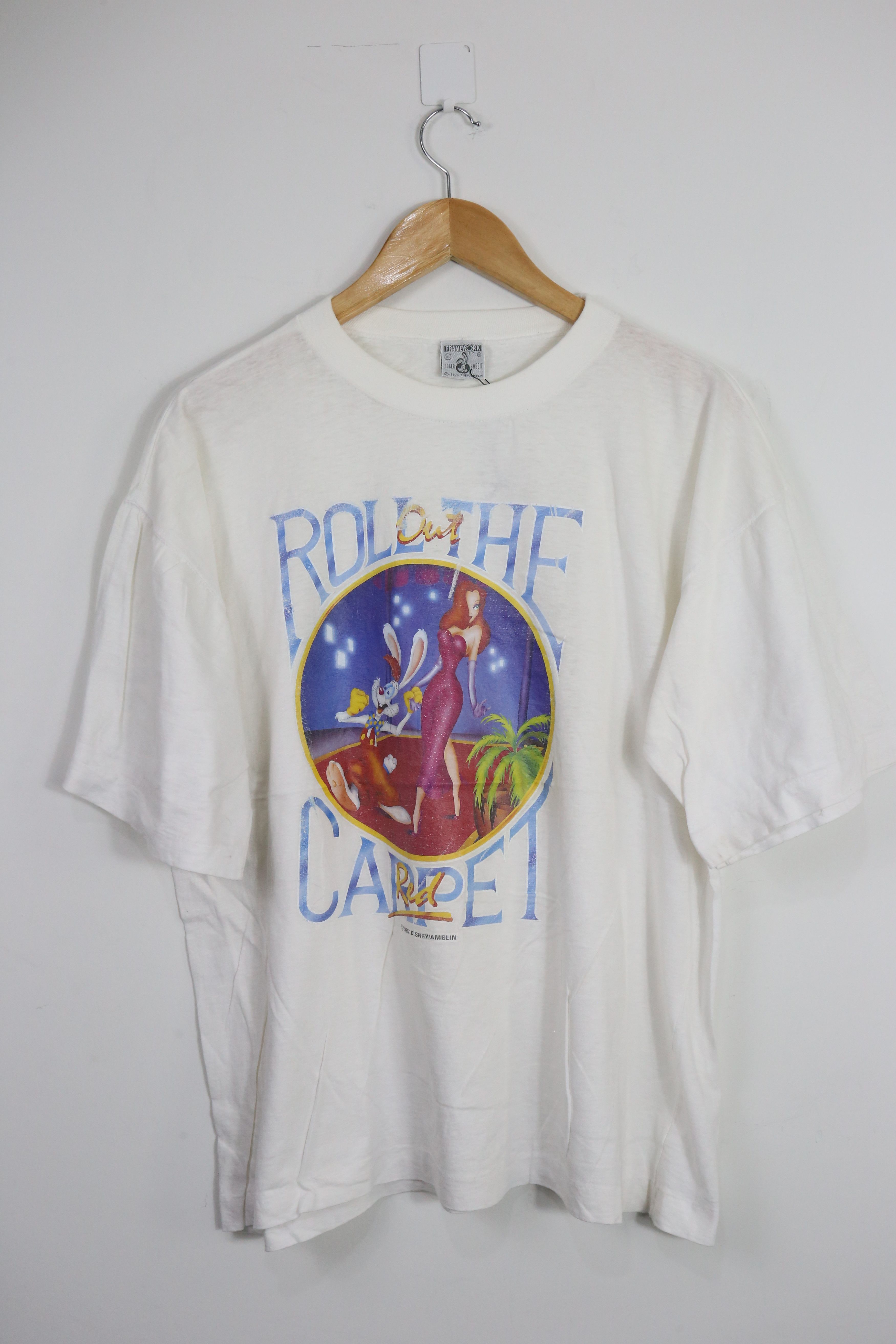 Disney Vintage 1987 Disney Who framed Roger Rabbit t shirt (XL) | Grailed
