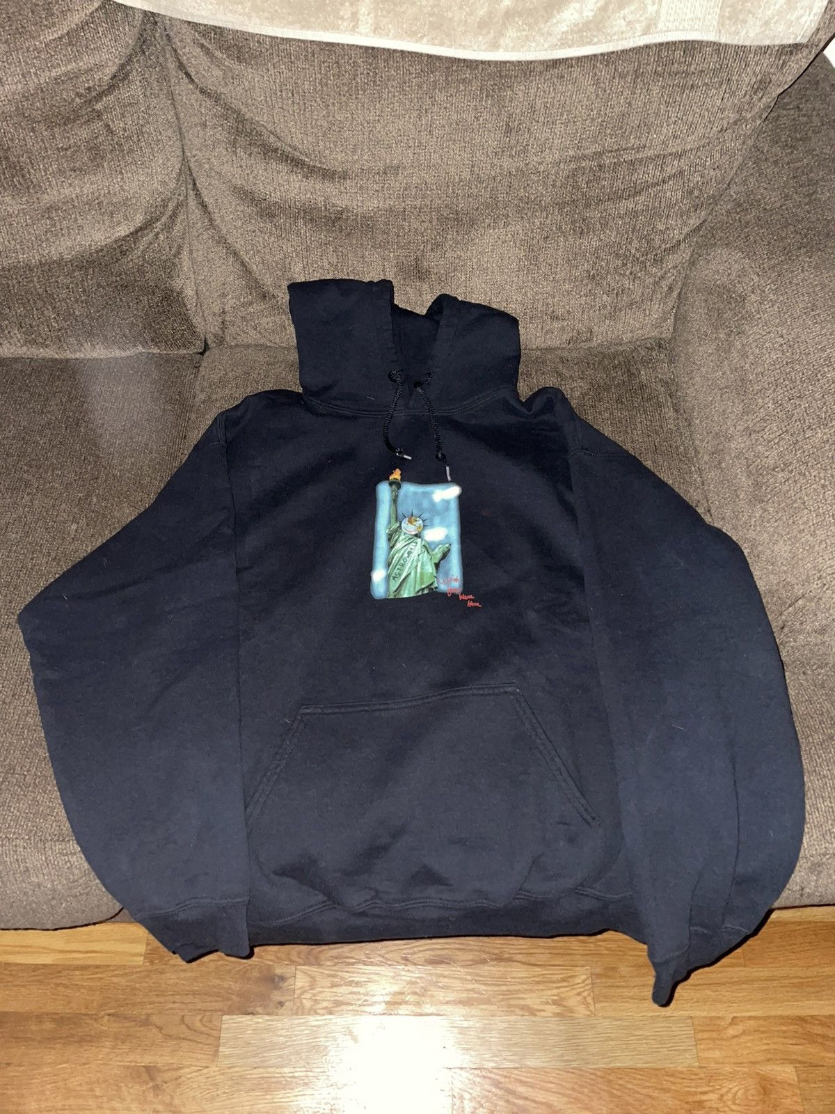 Travis Scott Travis Scott AstroWorld Statue Of Liberty Hoodie (Black ...