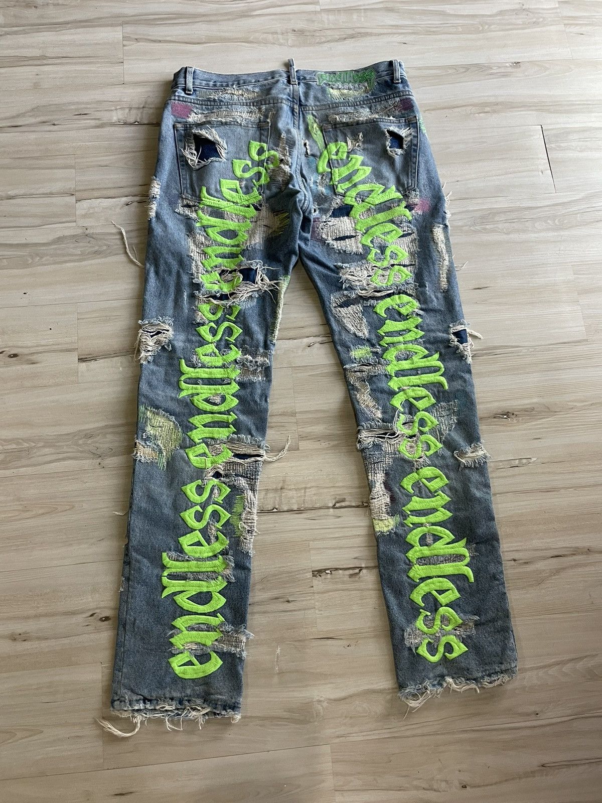 Vlone Endless Vlone Embroidery Jeans | Grailed