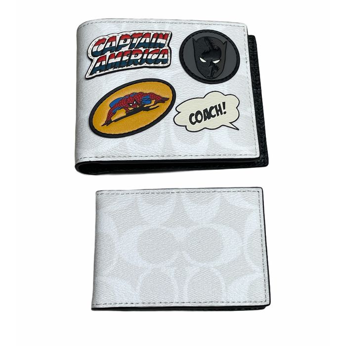 Coach Coach Marvel 3 in 1 Wallet with Patches in Signature Canvas | Grailed