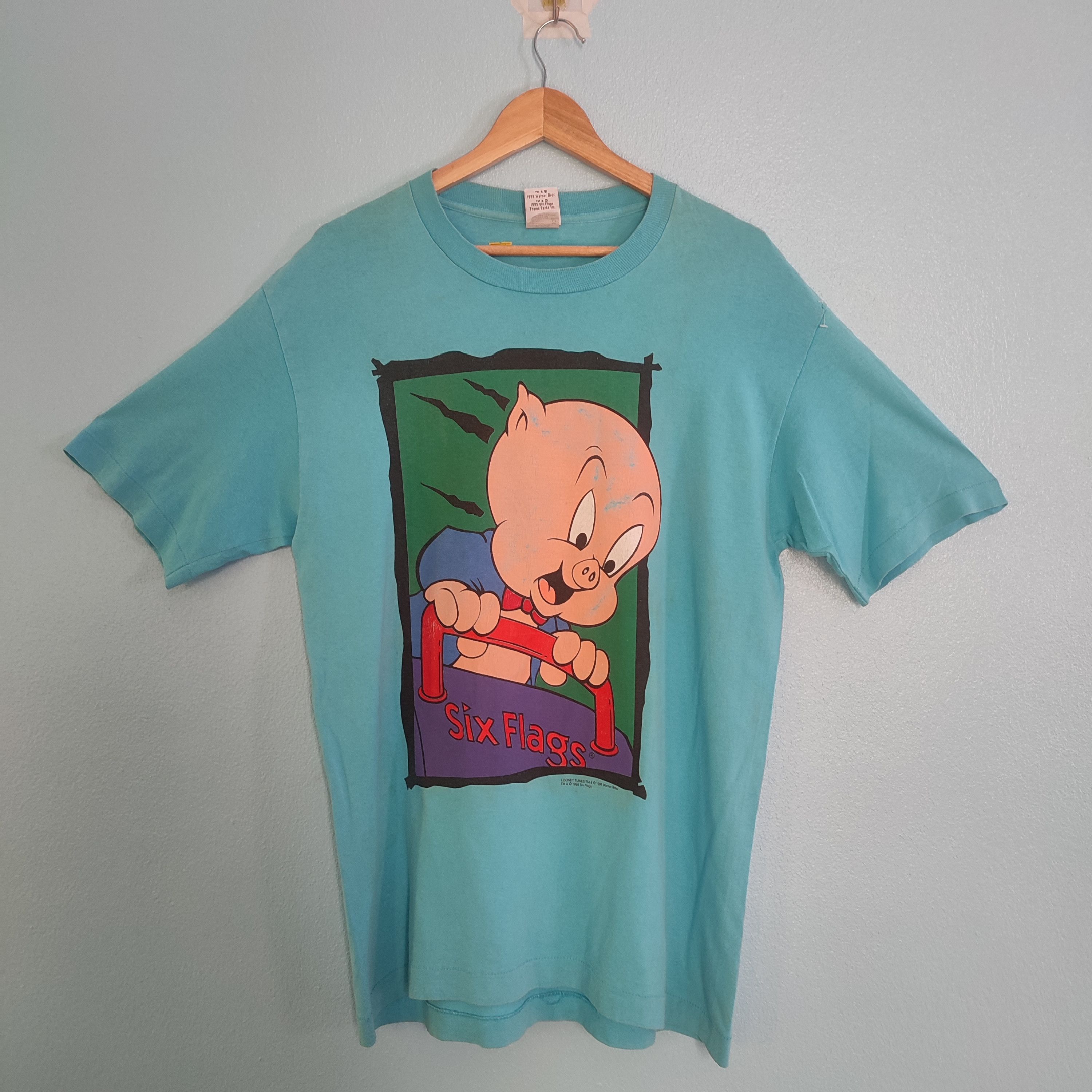 Cartoon Network × Disney × Vintage 90's Six Flags Cartoon Disney Tshirt ...