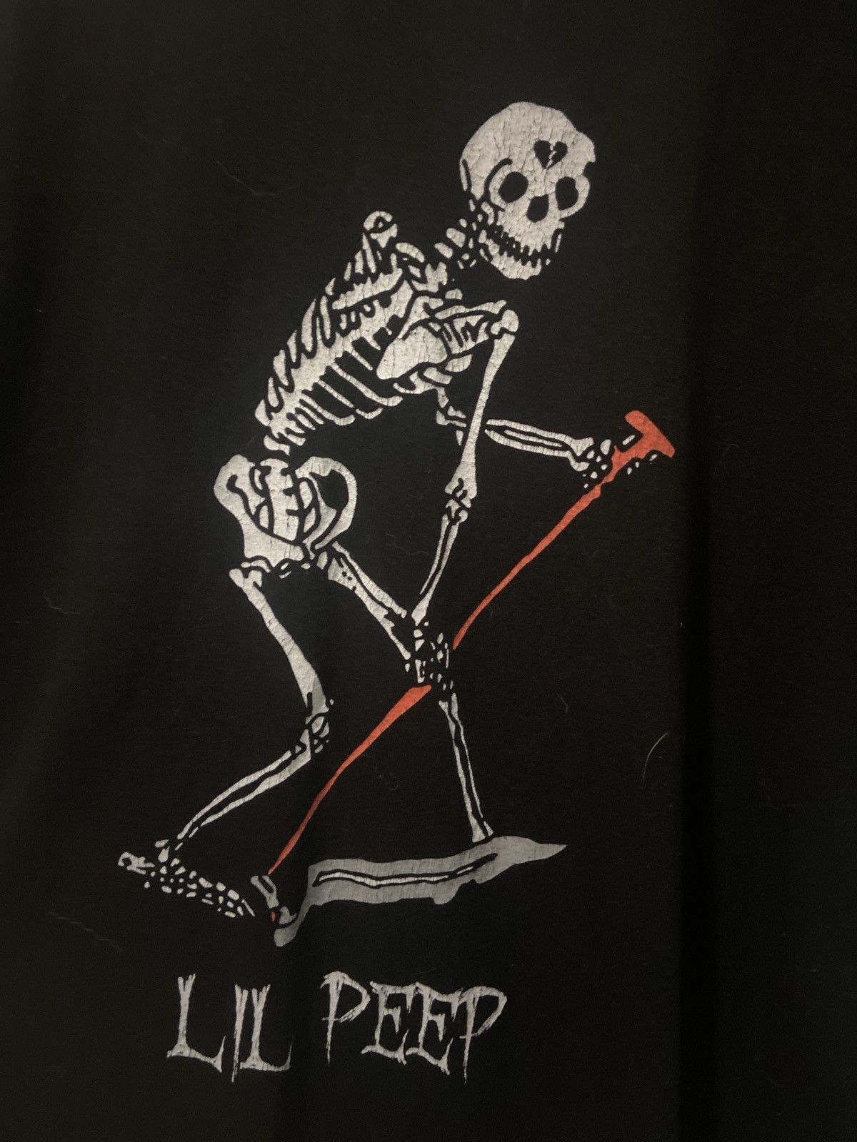 LIL PEEP Lil peep schemaposse skeleton tee | Grailed