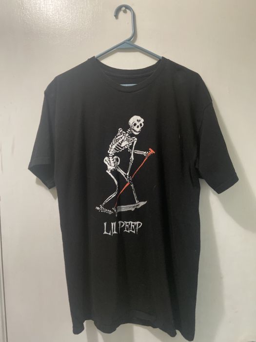 LIL PEEP Lil peep schemaposse skeleton tee | Grailed