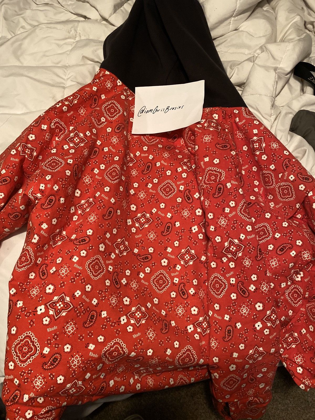 Rhude Rhude Bandana Red Jacket | Grailed