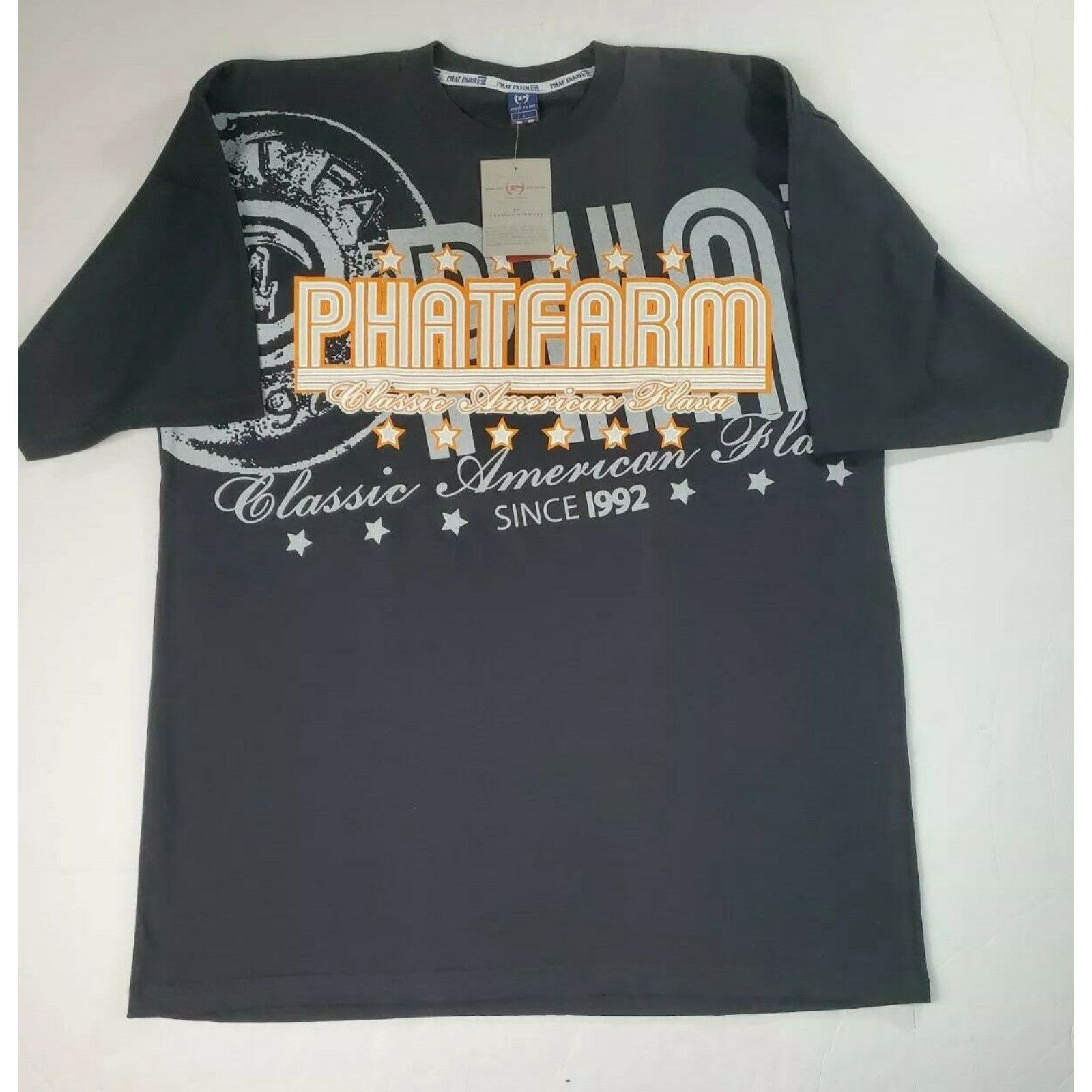 Phat Farm Vintage Phat Farm T-Shirt Size Large Mens Black Graphic 90s ...