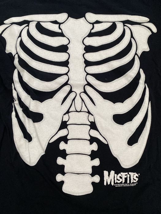 Vintage RARE VTG 1997 Misfits Skeleton 3MM Long Sleeve Glow in Dark ...