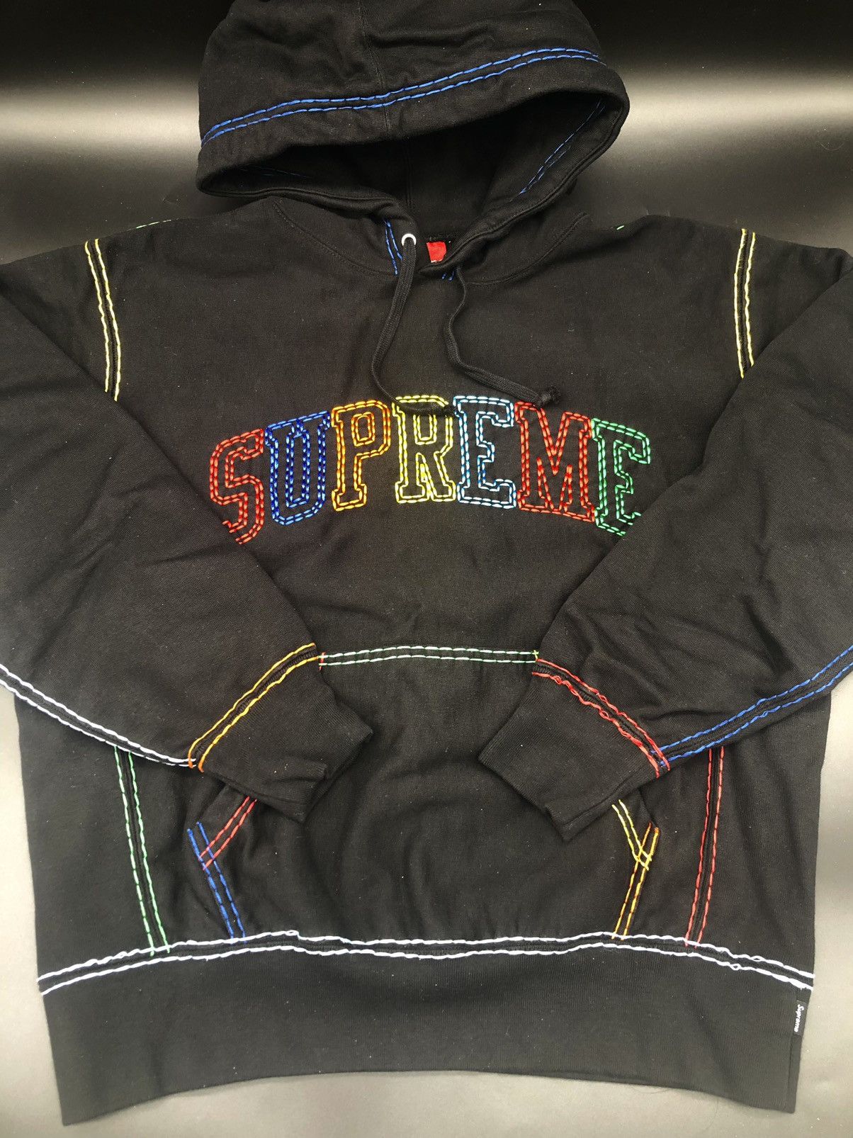 Supreme Supreme Big Stitch Hooded Sweatshirt | Grailed