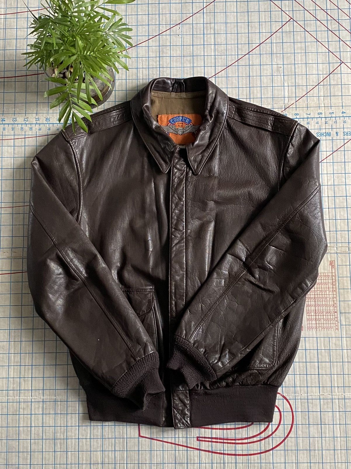 Made In Usa × Us Air Force × Vintage Cooper Type A2 Brown Leather ...