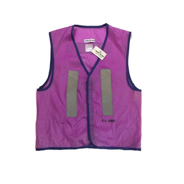 Stone Island Stone Island 1989 purple hi vis reflective vest | Grailed