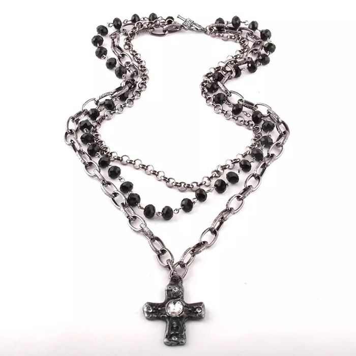 Vintage Multi Multiple Layer Cross Necklace | Grailed