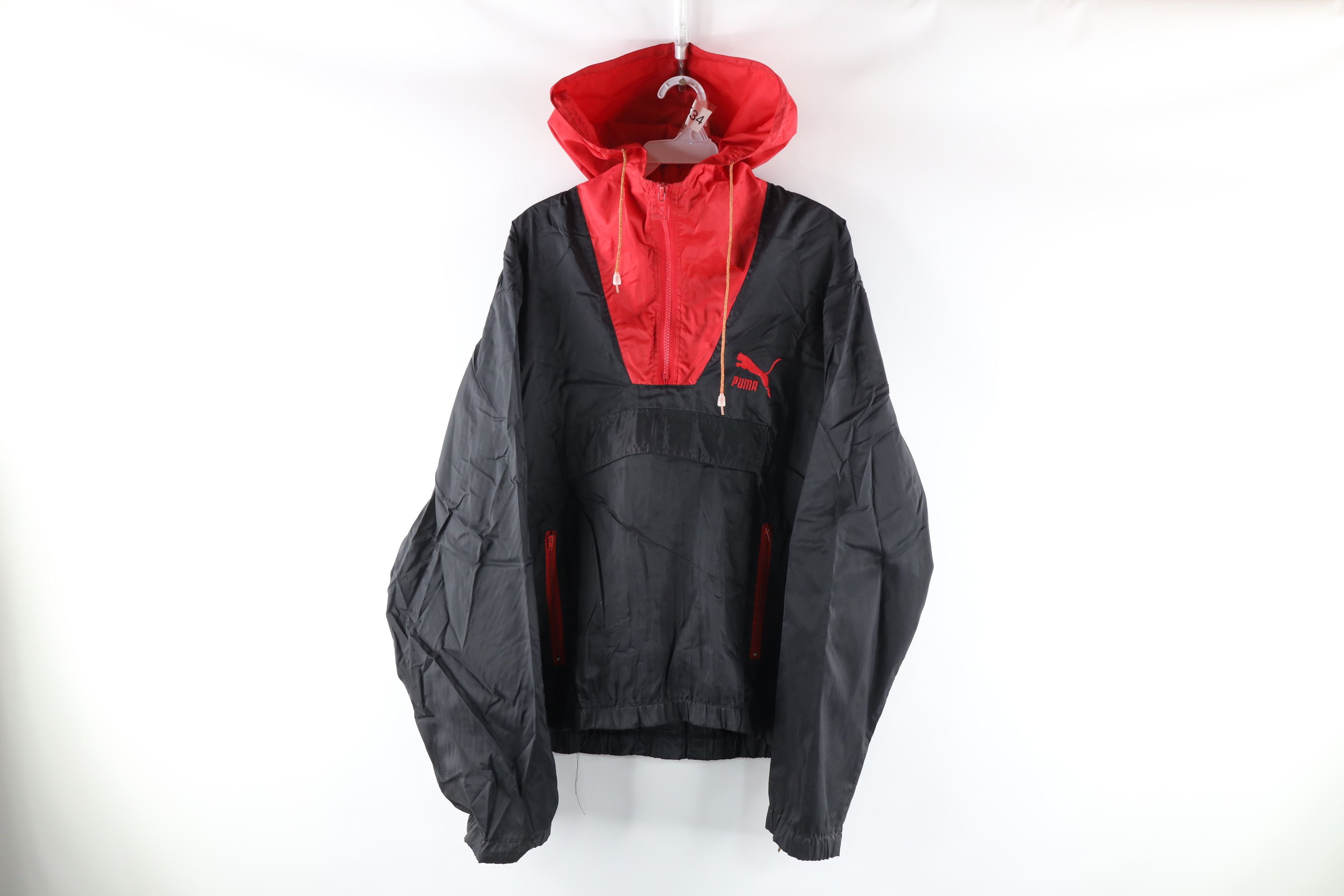 Vintage Vintage 90s Puma Half Zip Hooded Pullover Anorak Jacket | Grailed