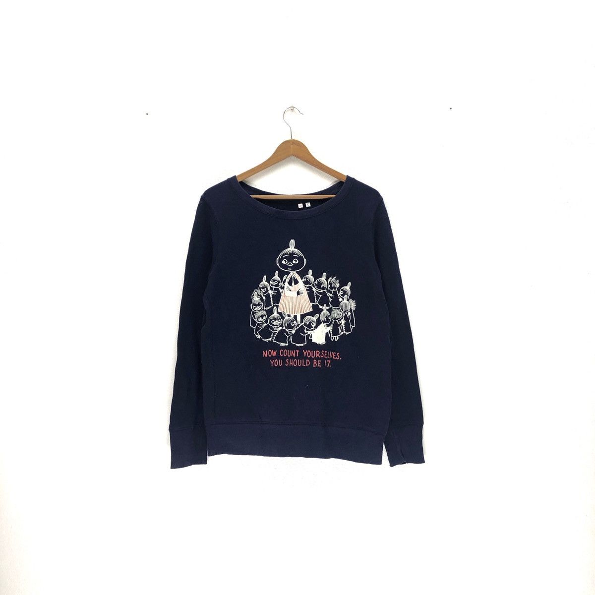 Uniqlo Rare moomin cartoon sweatshirt big logo | Grailed