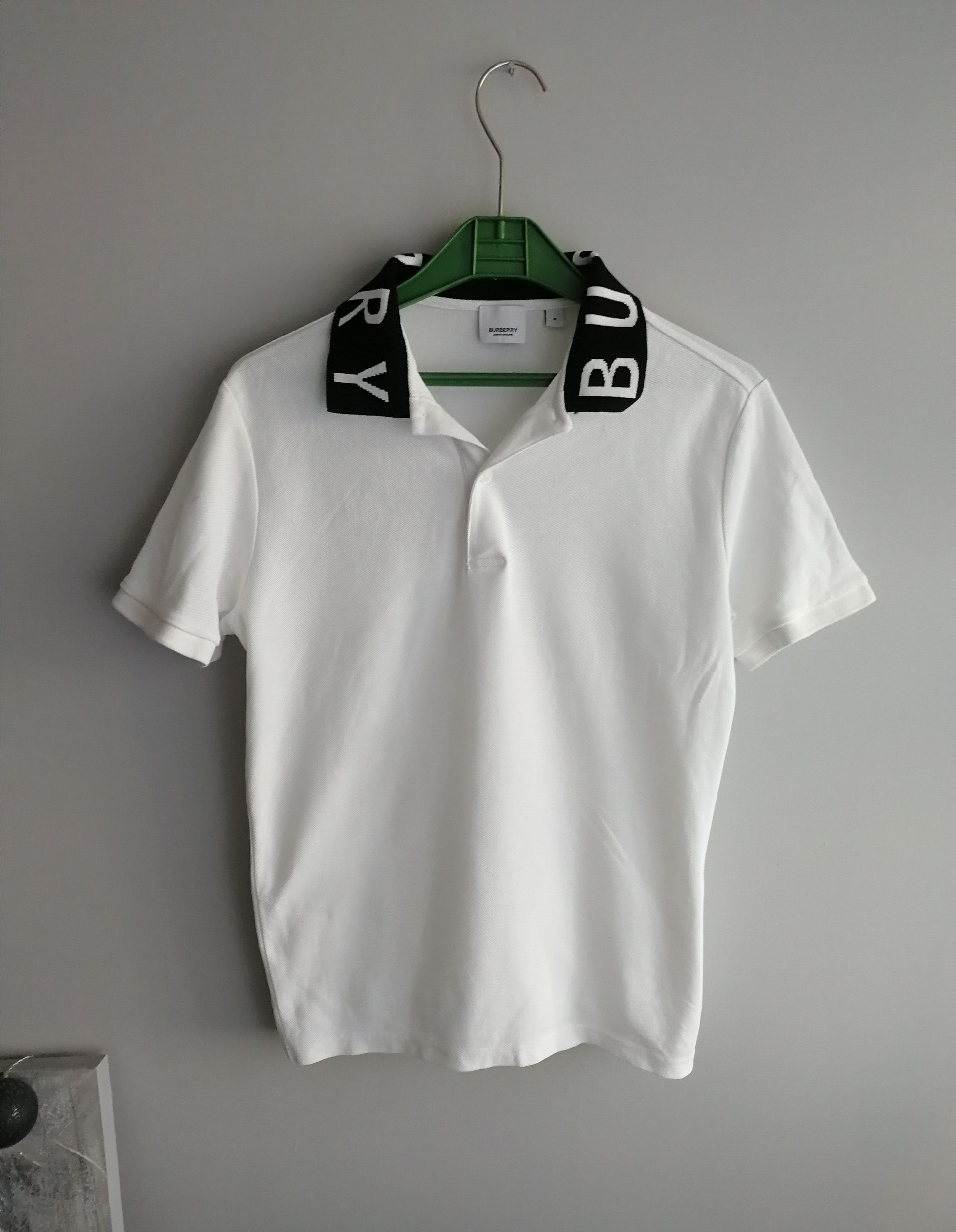 Burberry Burberry polo white neck logo | Grailed