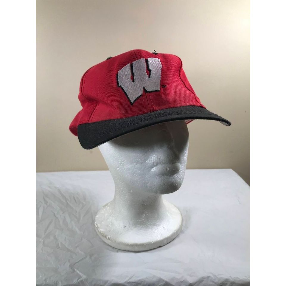 Hat × Vintage Vintage Wisconsin state badgers logo 7 snapback hat cap ...