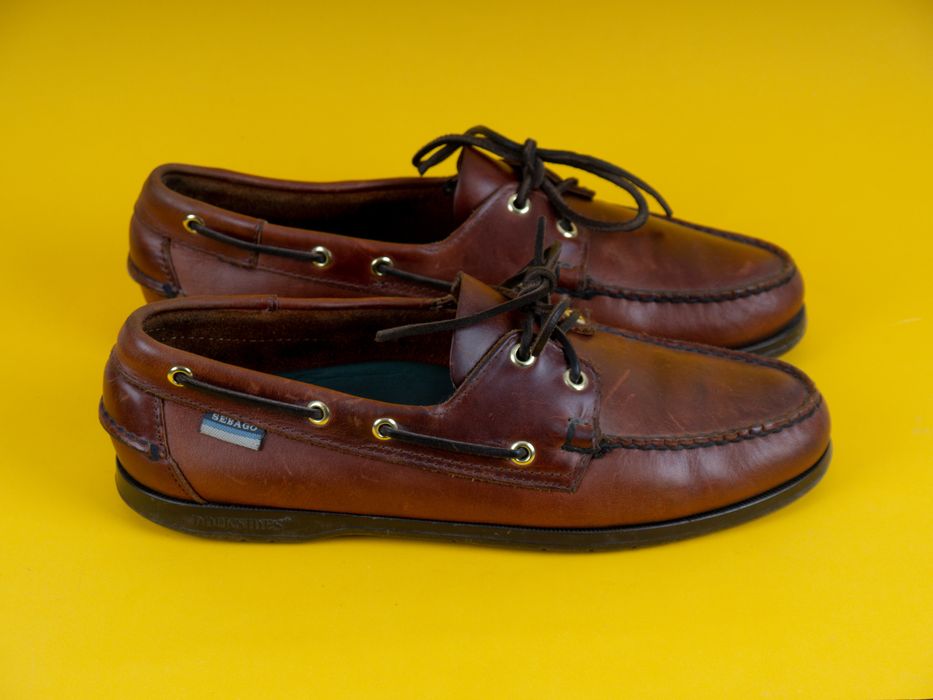 Sebago Vintage Sebago men brown leather boat Shoes loafers | Grailed