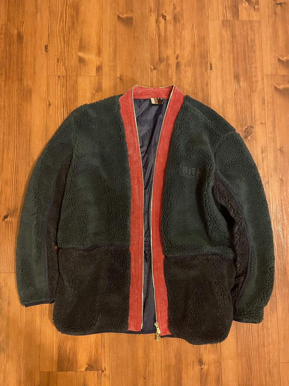 Kith Kith Fleece Sherpa Full Zip Kimono Jacket | Grailed