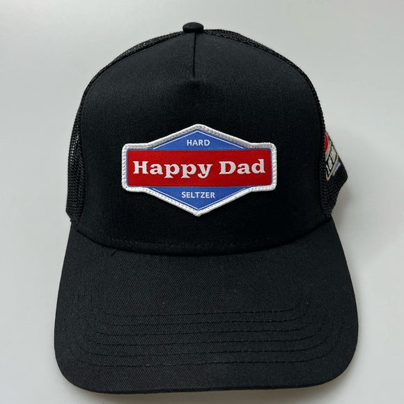 Full Send by Nelk Boys Full Send Happy Dad Trucker Hat Black Massachusetts State Li | Grailed