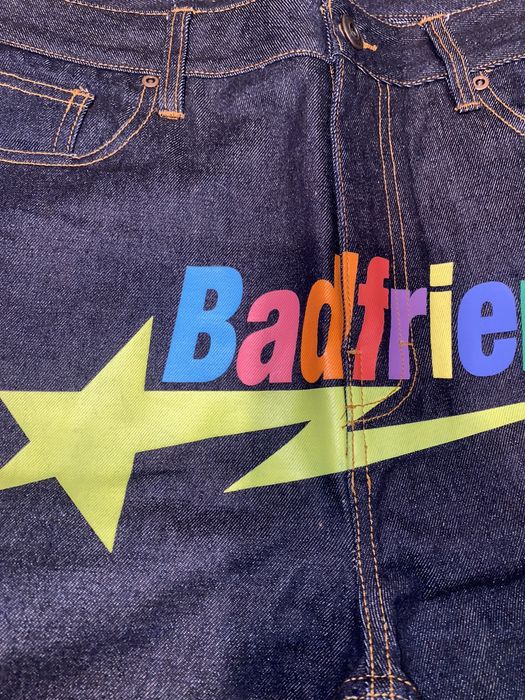 Badfriend Bad friend star pants multi color logo | Grailed