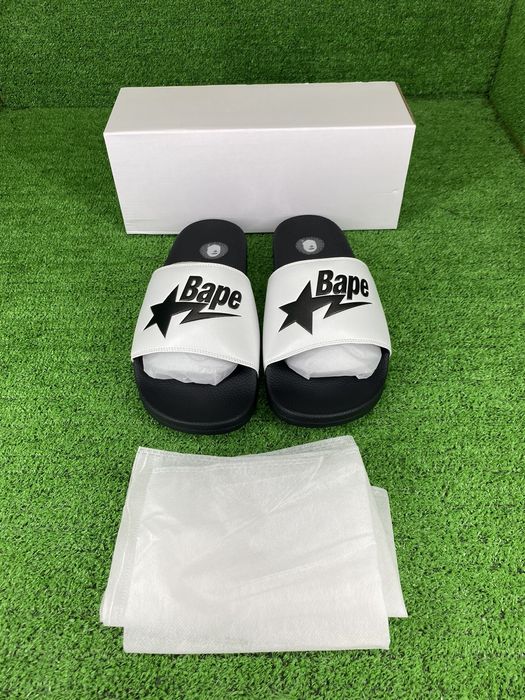 Bape BAPE BAPESTA SLIDES SS22 WHITE SIZE 8 | Grailed