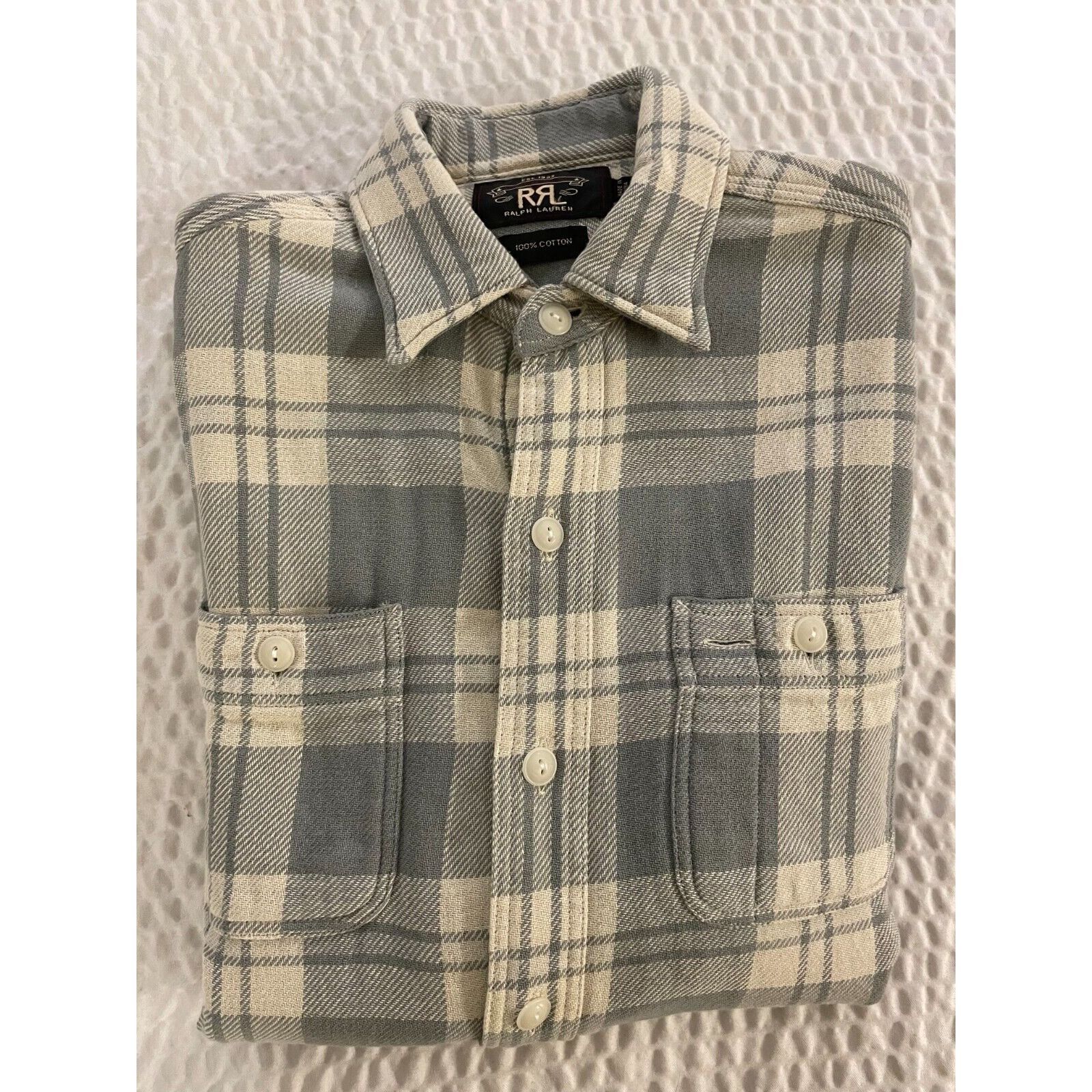 RRL Ralph Lauren RRL RALPH LAUREN Weathered Plaid Patch Pocket ...