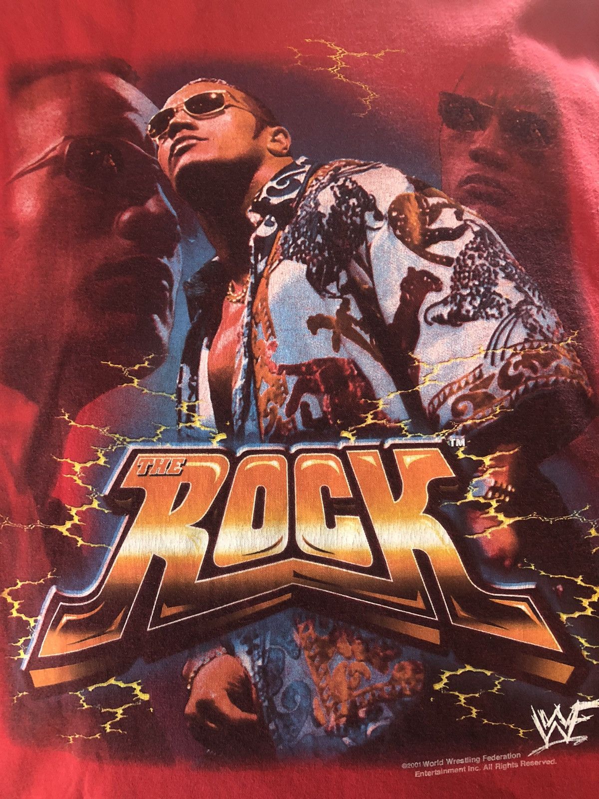Vintage × Wwe × Wwf Vintage 2001 The Rock WWF WWE Wrestling Rap Tee ...