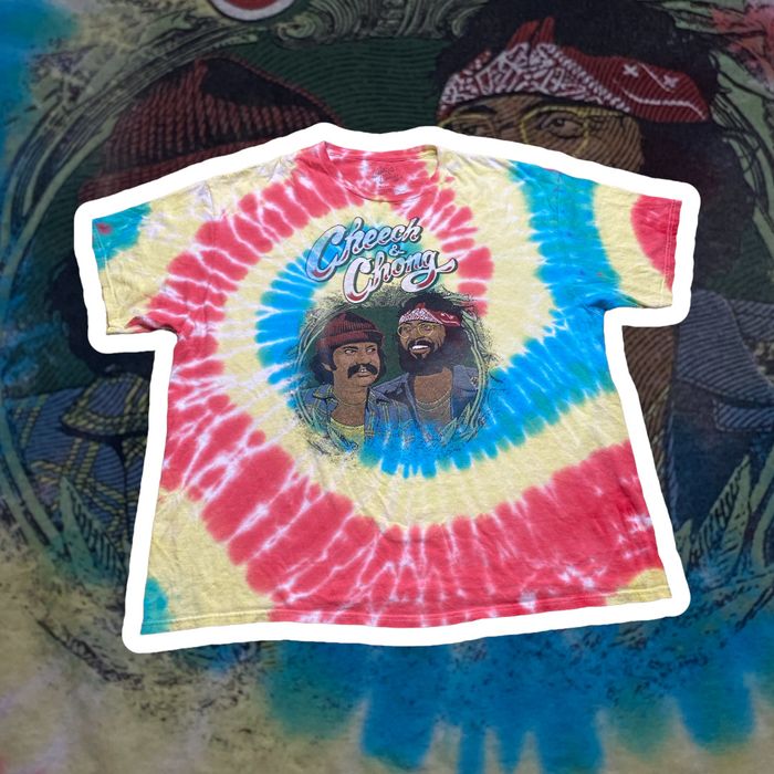 Other Cheech And Chong Face Portrait Tie Dyed Tee Shirt Sz XL | Grailed
