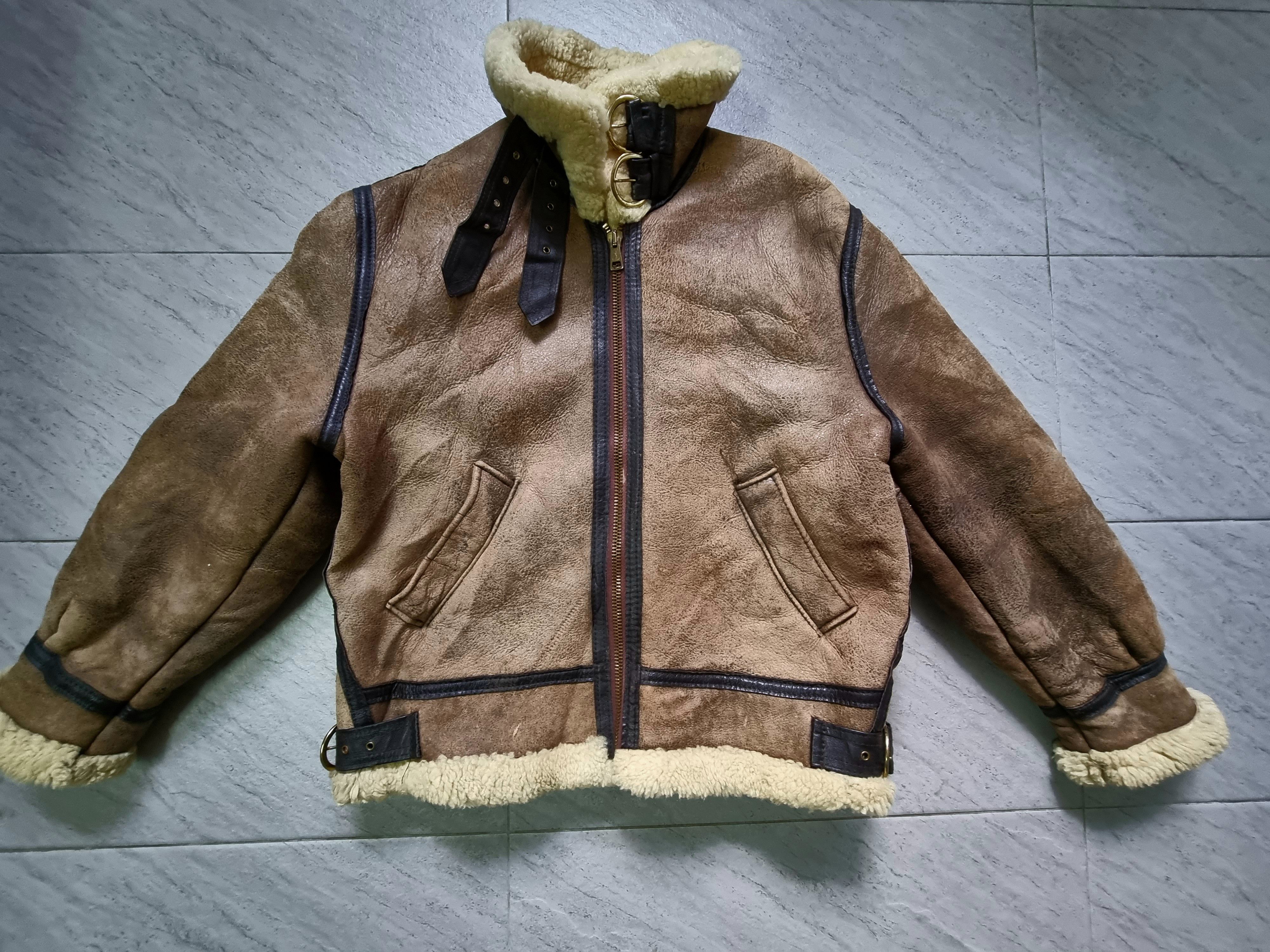Vintage EMAR Zipper B-3 B3 Jacket Bomber Sheepskin schott avirex | Grailed