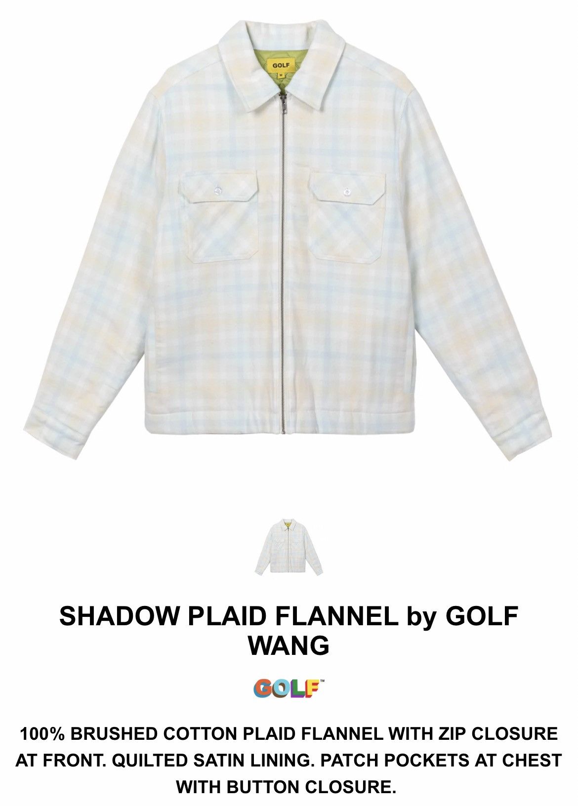 Golf Wang × Tyler The Creator Golf Wang Tyler The Creator Flannel ...