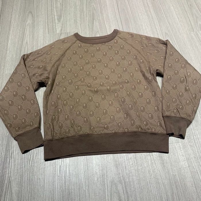 Bape Gucci Bape Monogram Reversible Sweatshirt | Grailed