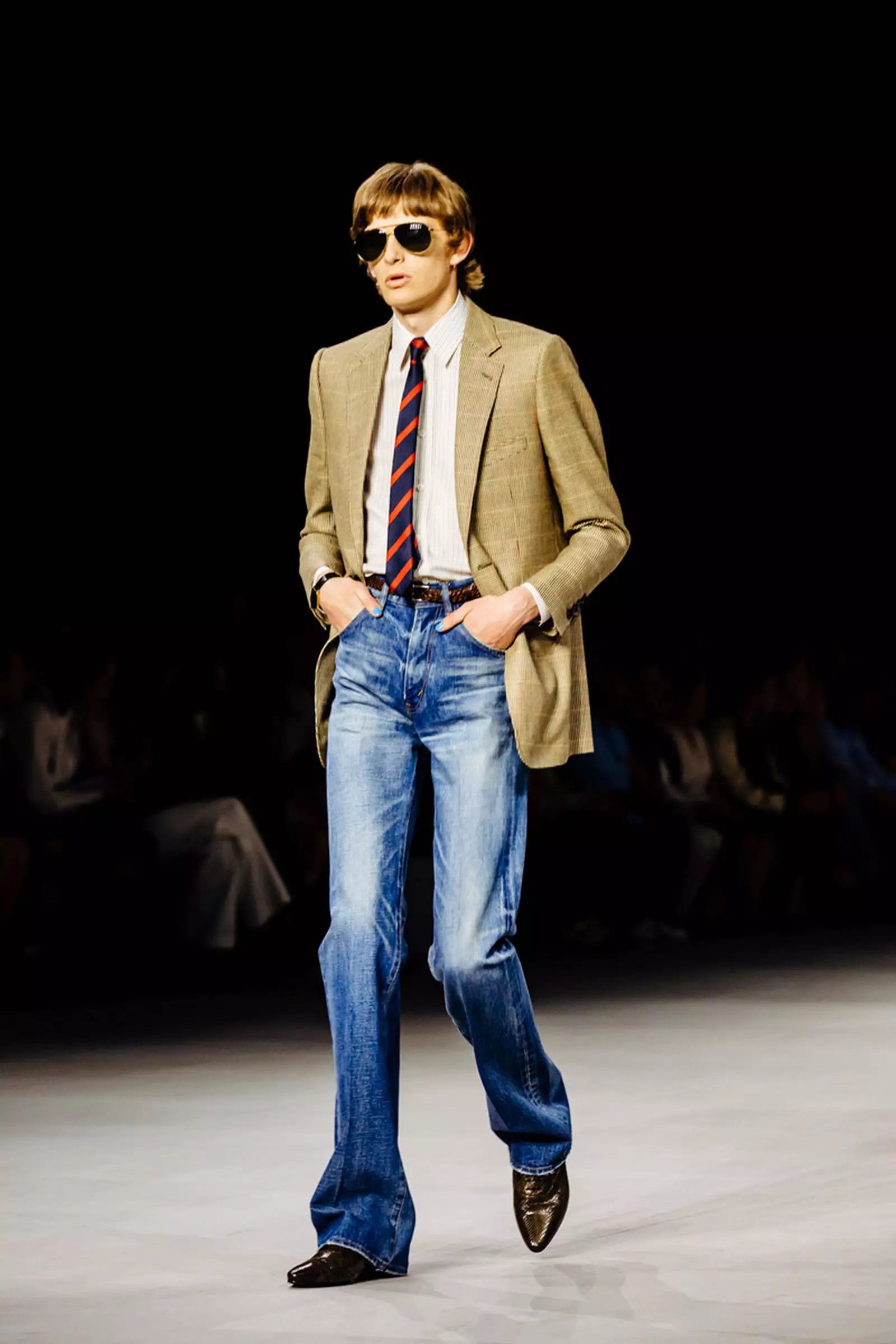 Celine 20SS Flare Denim Union Wash 28 | Grailed