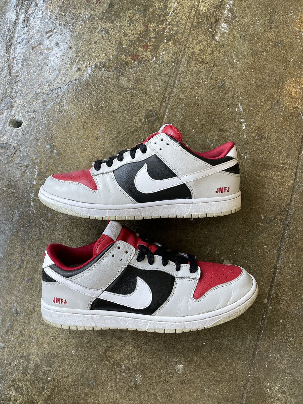 Nike Dunk Low Premium ID 2008 Red Grey Black JASON Horror Movie | Grailed