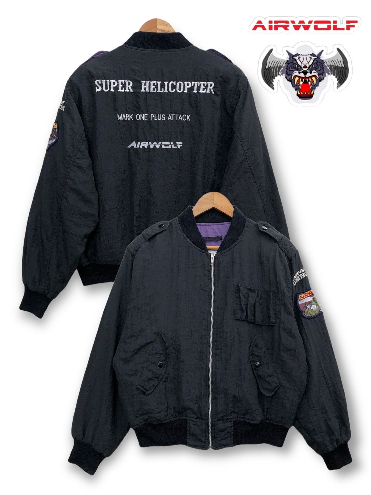 Bomber Jacket × Us Air Force × Vintage ‼️FINAL DROP‼️Vintage AIR WOLF ...