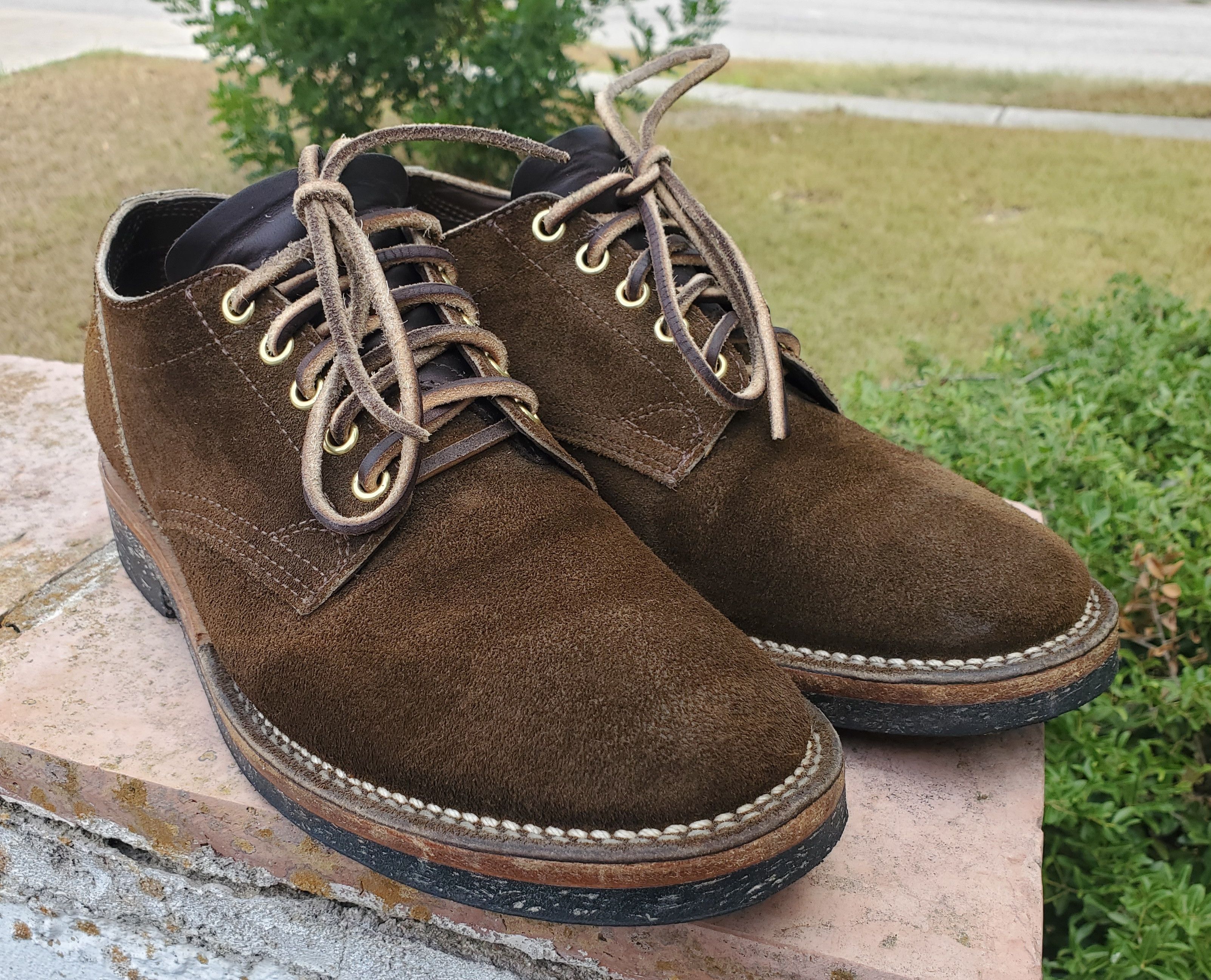 Viberg 145 Oxford - Mushroom Chamois Roughout - 1035 | Grailed