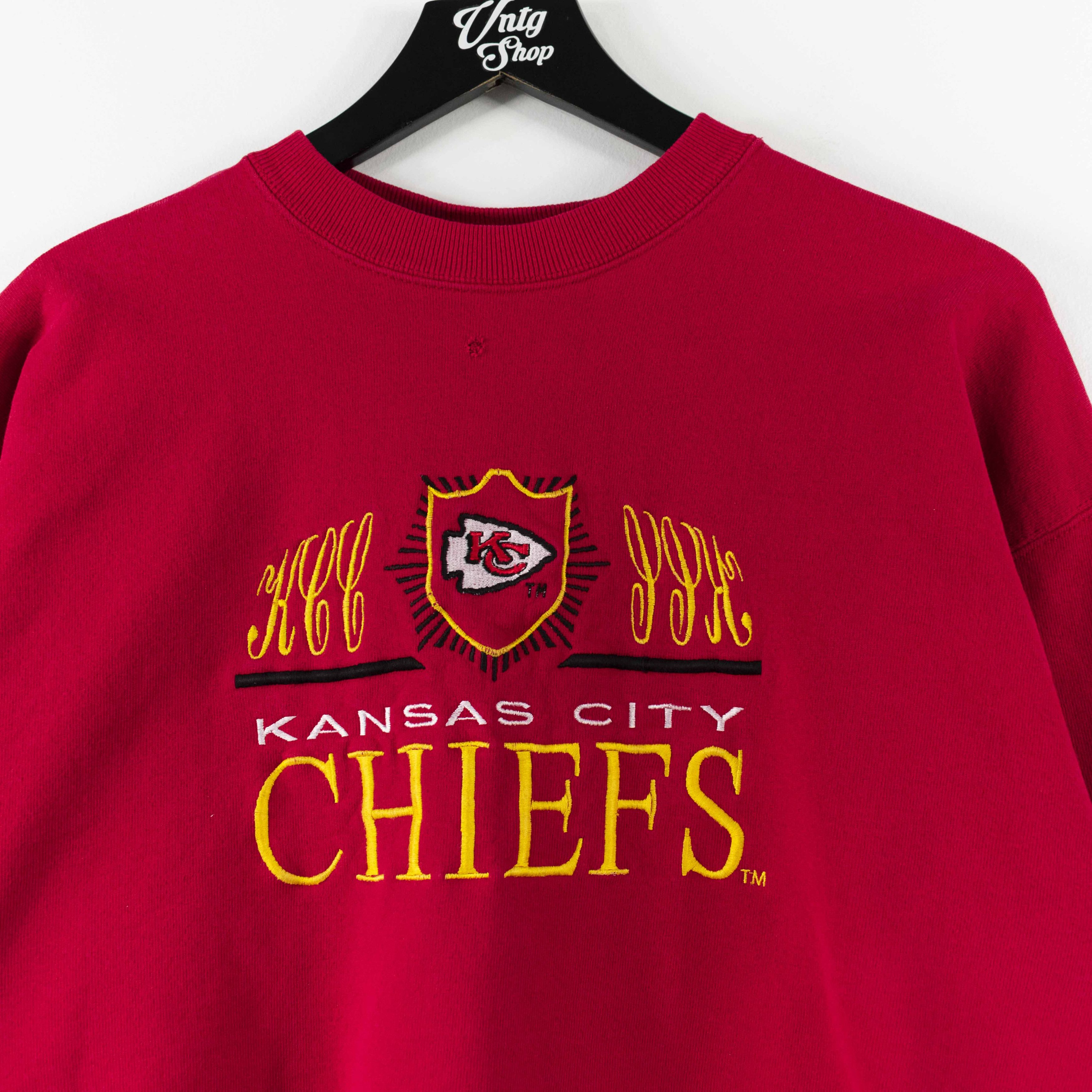 Vintage 90s Logo Athletic Kansas City Chiefs Embroidered Sweatshirt ...