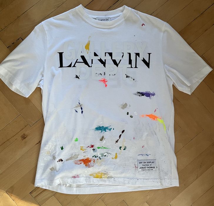Lanvin Gallery Dept x Lanvin Logo Paint Splatter T-Shirt | Grailed