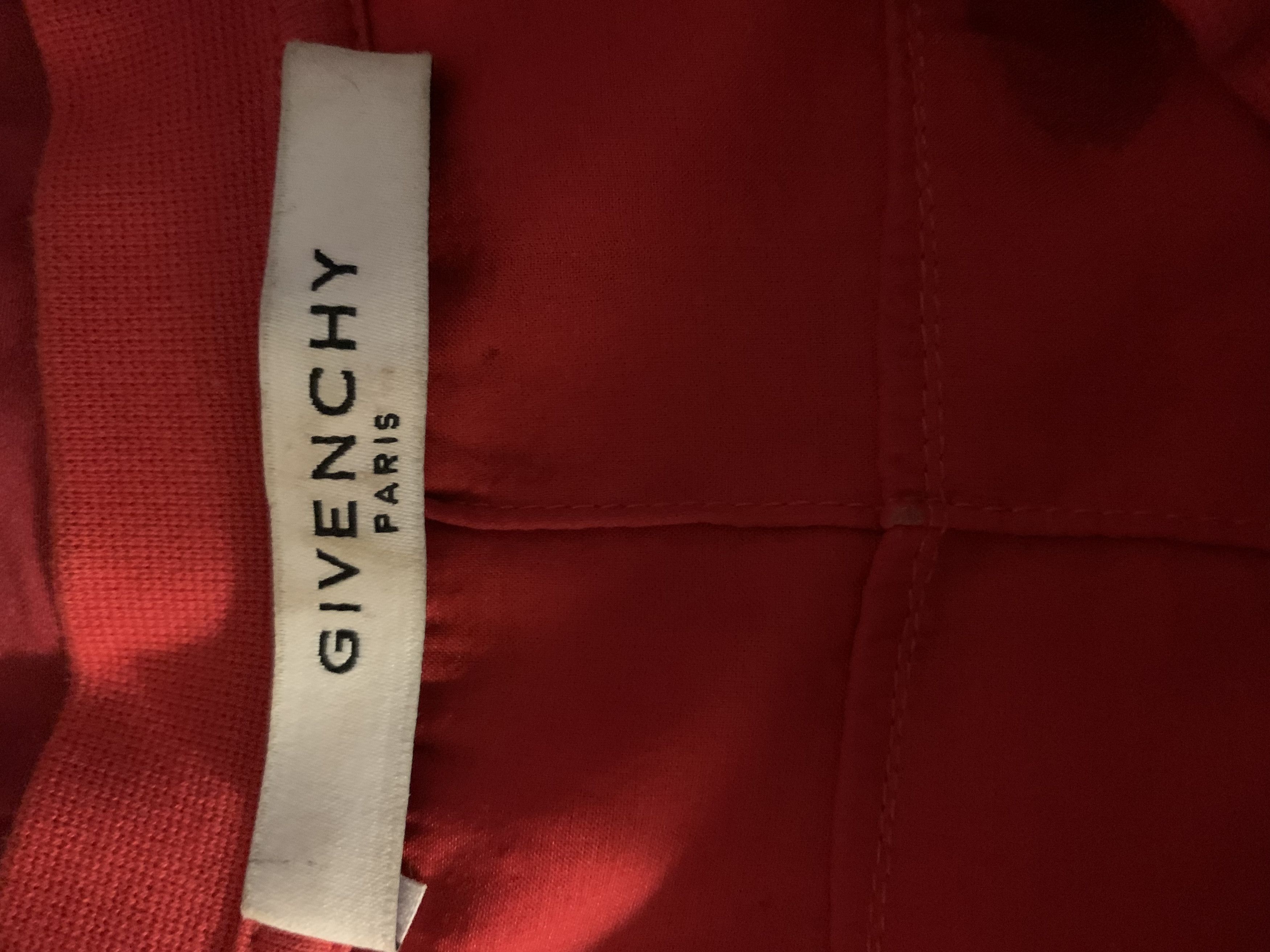 Givenchy Givenchy Red Distressed Cotton & Mesh Inset | Grailed