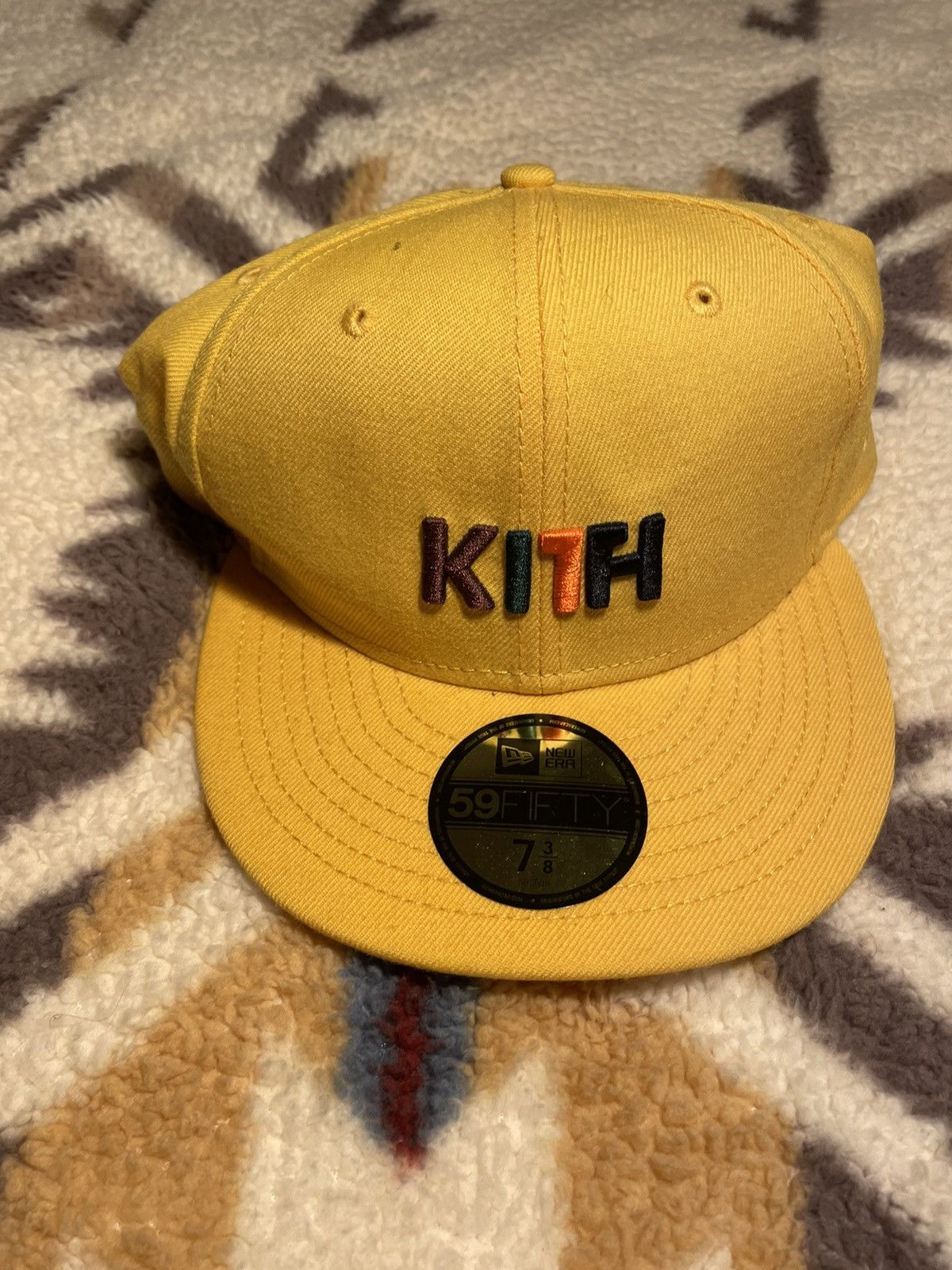 Kith Kith Rainbow Block Logo 7 3/8 Fitted Hat | Grailed