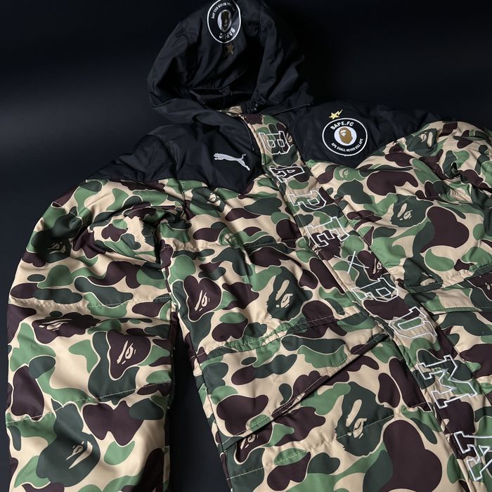Bape Camo Heavy Puffer Down Jacket | Grailed
