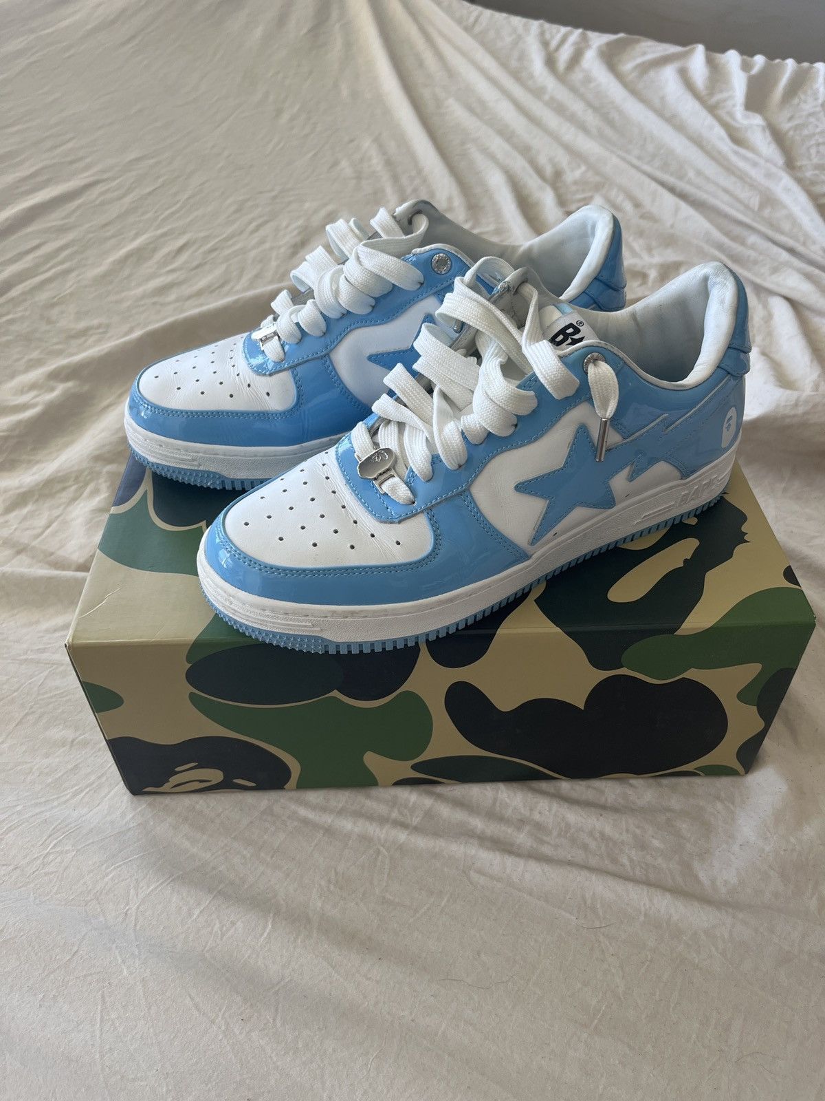 Bape A Bathing Ape Bapesta Low Blue | Grailed