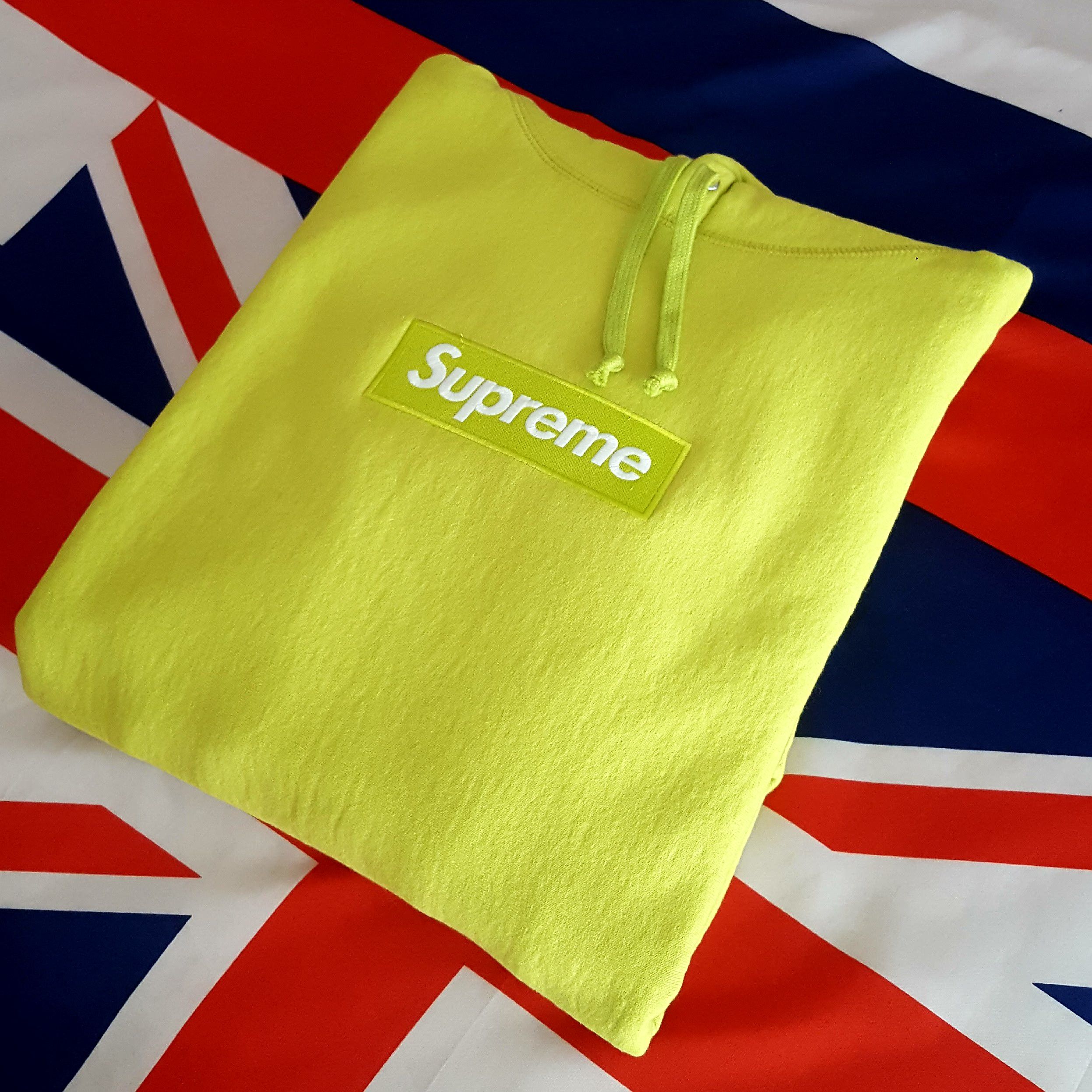 Supreme FW12 Acid Green Box Logo Hoodie | Grailed