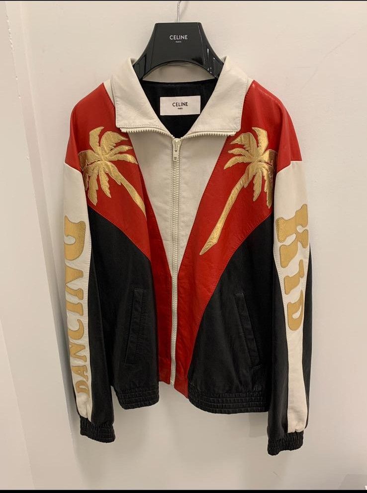 Celine Blouson Loose Raglan Jacket in Black & Red Color | Grailed