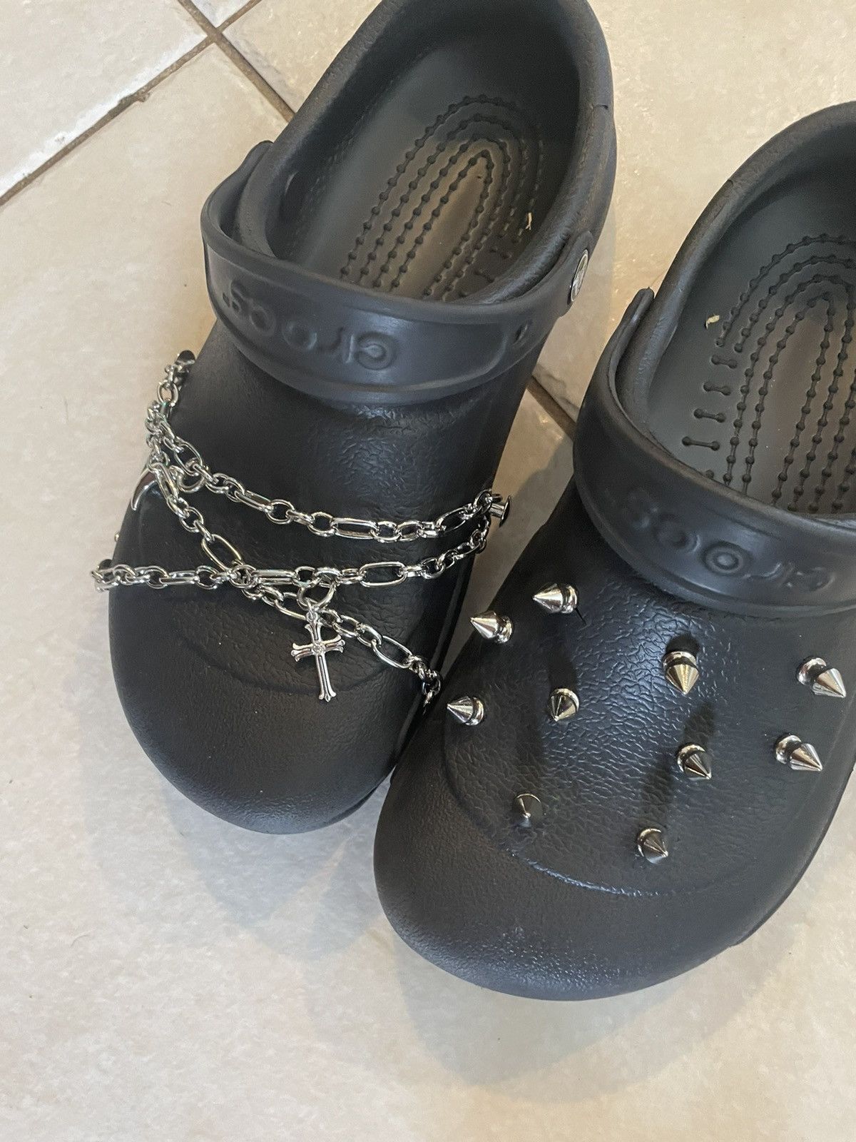 Custom Goth Crocs | Grailed