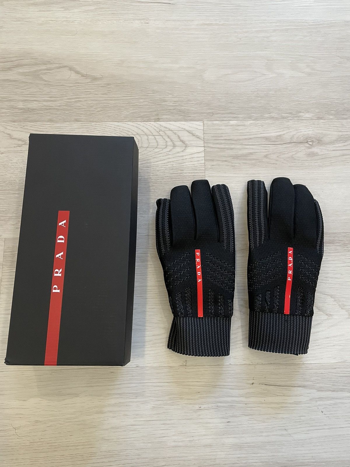 Prada Prada Linea Rossa Knit Gloves | Grailed