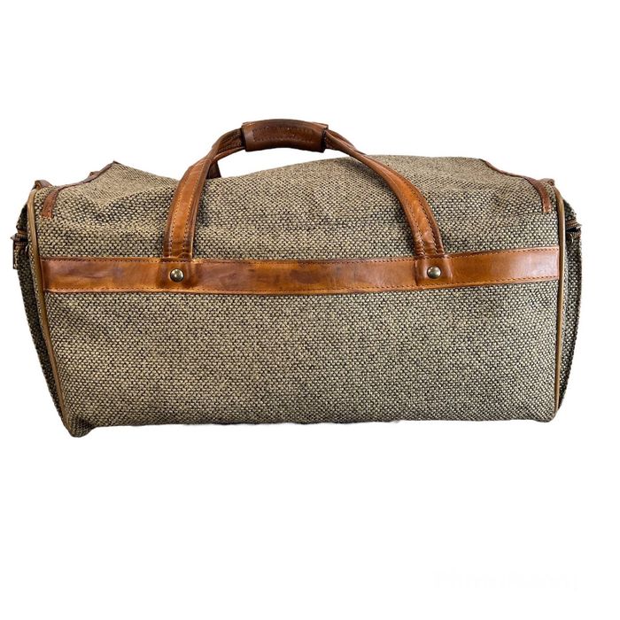 Vintage Vintage 80s Hartmann XL Duffel Bag Tweed & Leather Luggage ...