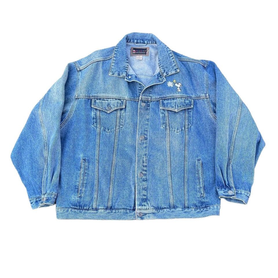 Denim Jacket × Peanuts × Vintage Vintage Jean Jacket Mens 2XL The ...