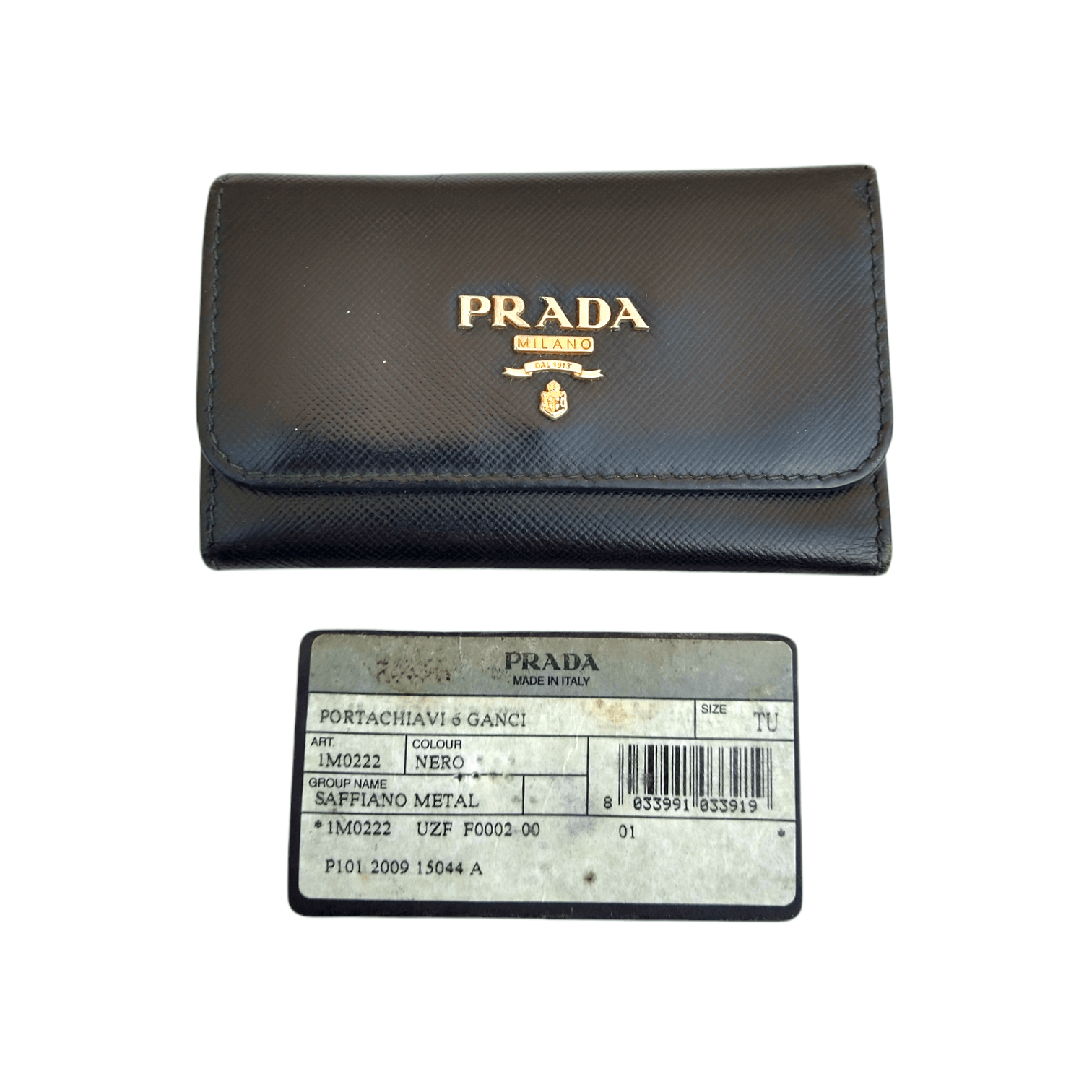 Prada Prada Key Wallet Black Saffiano Leather Trifold Italy | Grailed